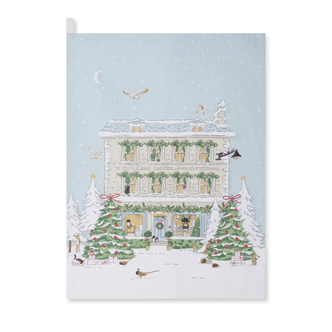 Christmas House Tea Towel by Sophie Allport