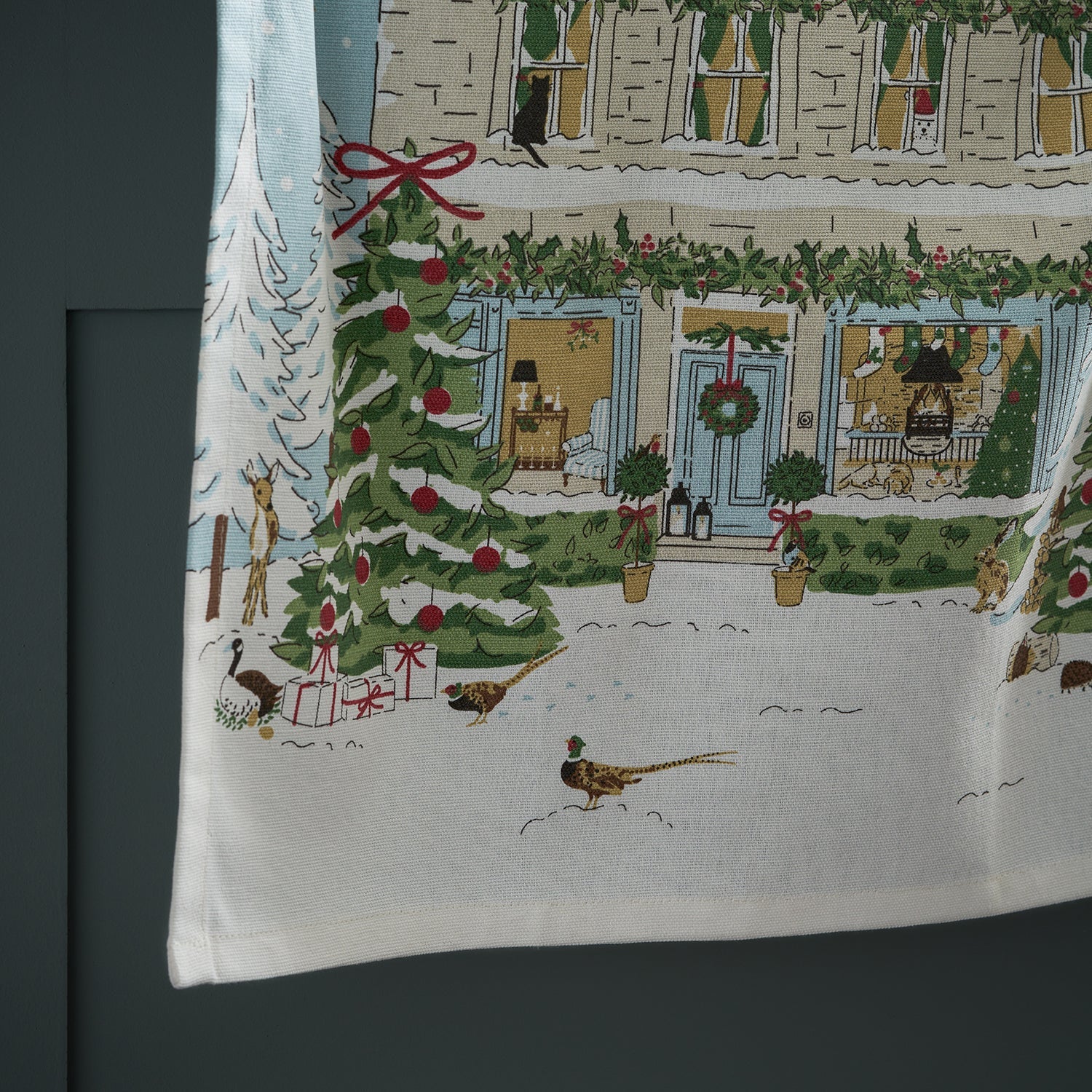 Christmas House Tea Towel by Sophie Allport