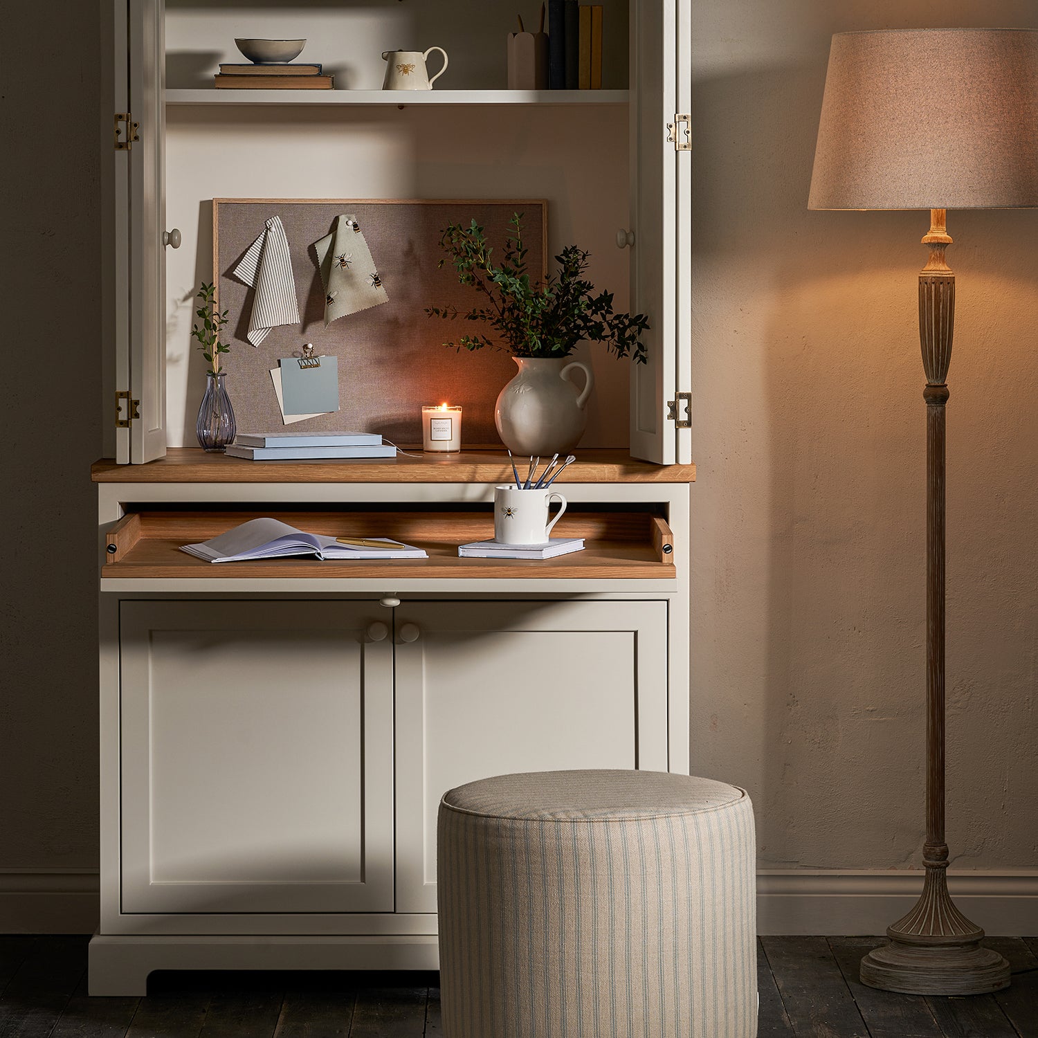 Bees & Leaves B5 Fabric Notebook by Sophie Allport