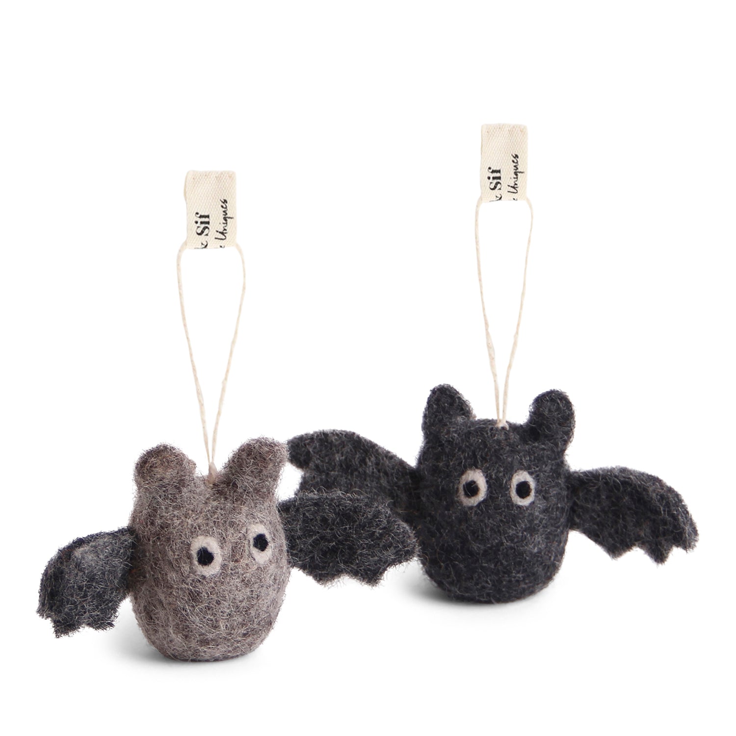 Bat Felt Baubles (Set of 2) by Sophie Allport