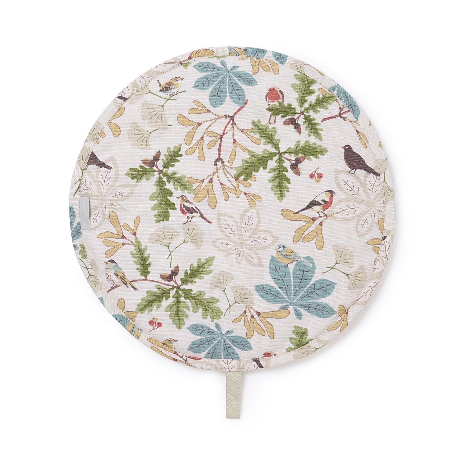 Orchard Birds Circular Hob Cover by Sophie Allport