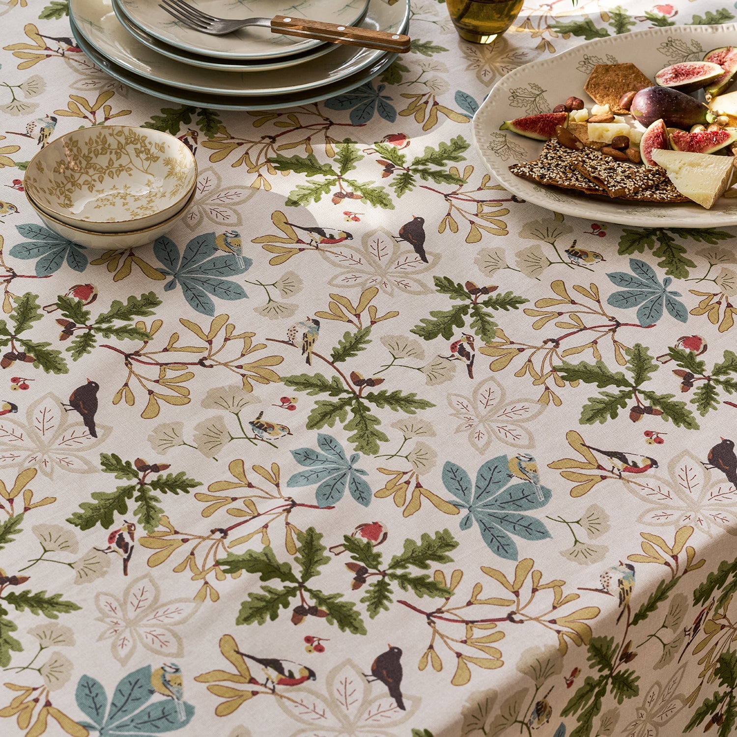Orchard Birds Tablecloth by Sophie Allport