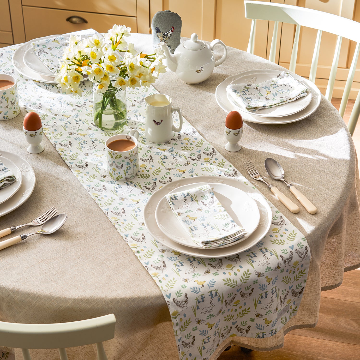 Spring Chicken Table Runner by Sophie Allport