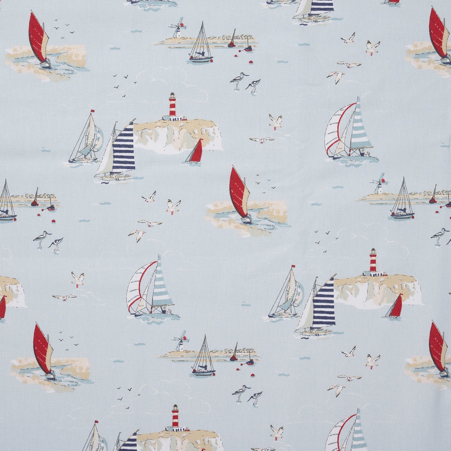 Coastal Boats Fabric By The Metre by Sophie Allport