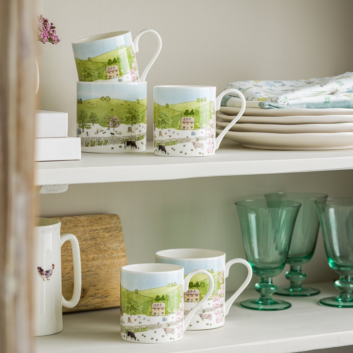 Spring Cottage Scene Mug by Sophie Allport