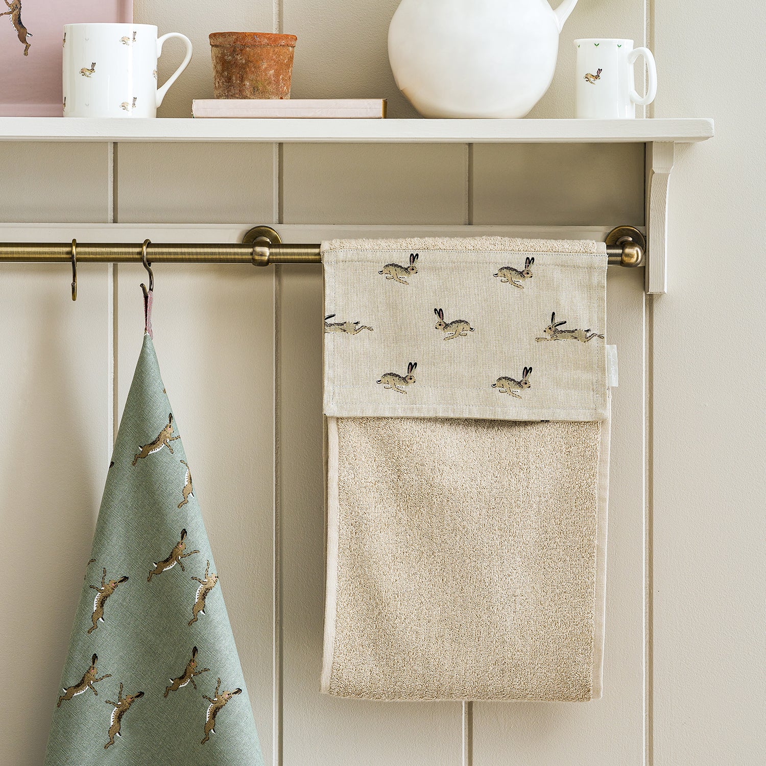 Hare Roller Hand Towel by Sophie Allport