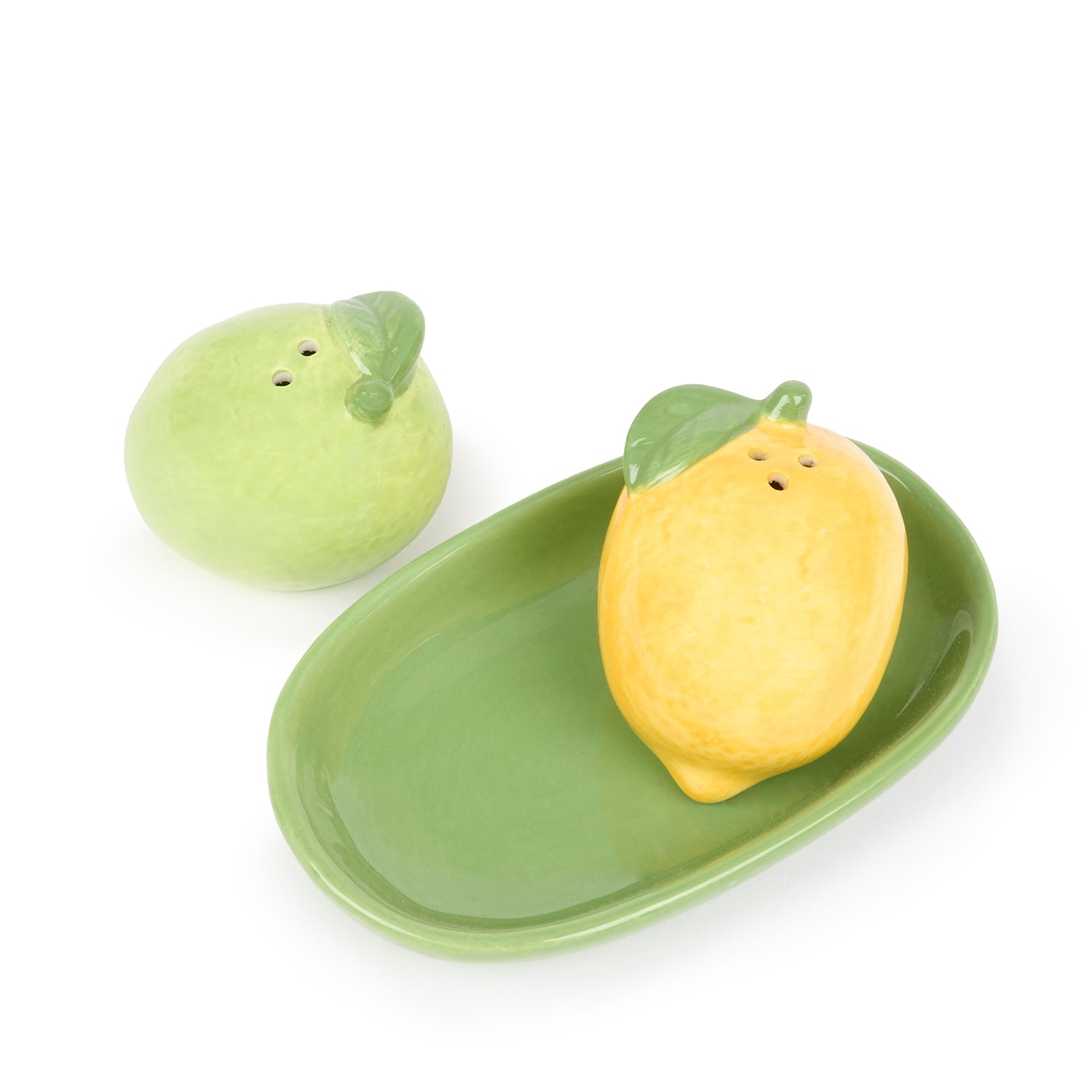 Lemon & Lime Salt & Pepper Shakers by Sophie Allport