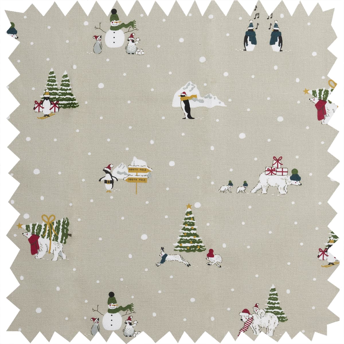 Snow Season Fabric Sample by Sophie Allport