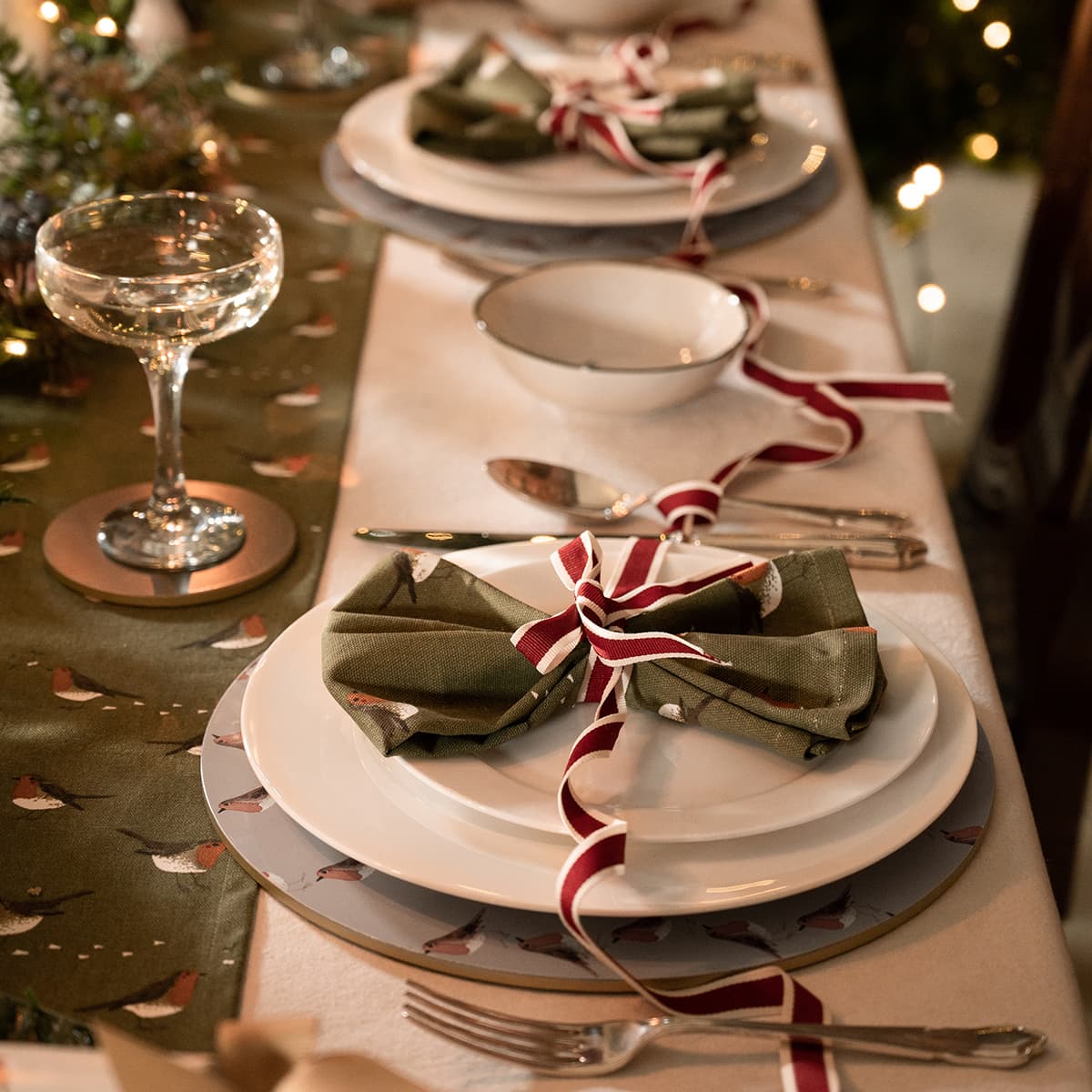 Robin Green Table Runner by Sophie Allport