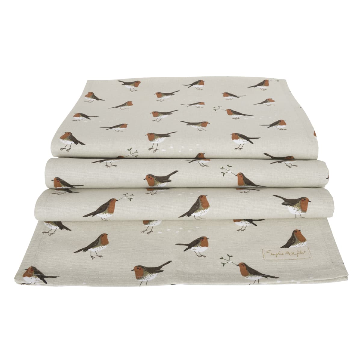 Robin Neutral Table Runner by Sophie Allport