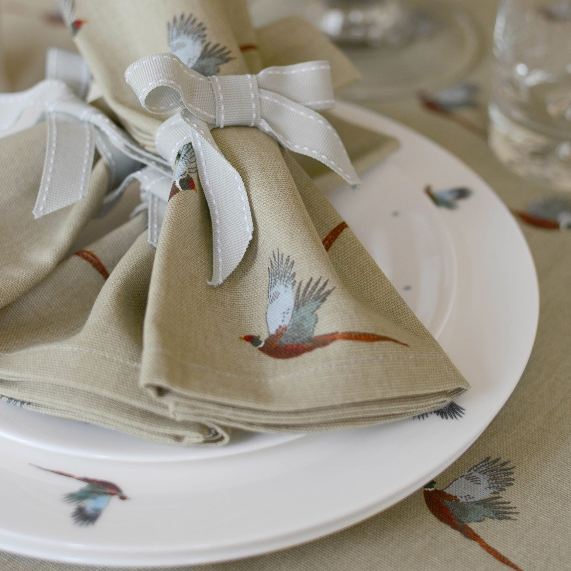 Pheasant Napkins - Set of 4 by Sophie Allport