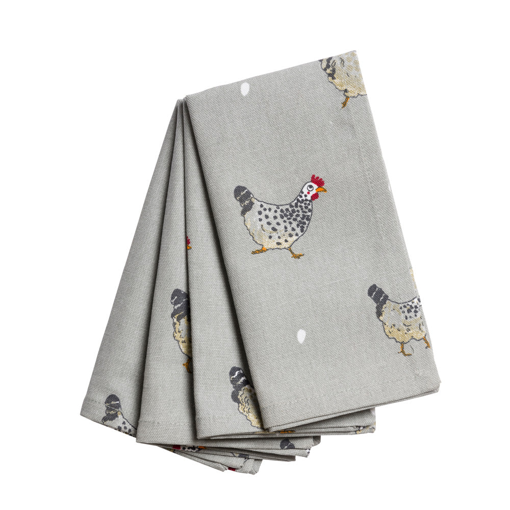 Chicken Napkins - Set of 4 by Sophie Allport