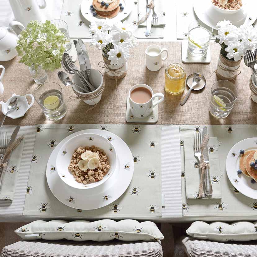 Bees Fabric Placemat by Sophie Allport