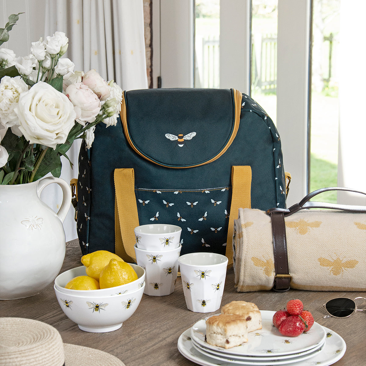 Bees Melamine Bowl by Sophie Allport