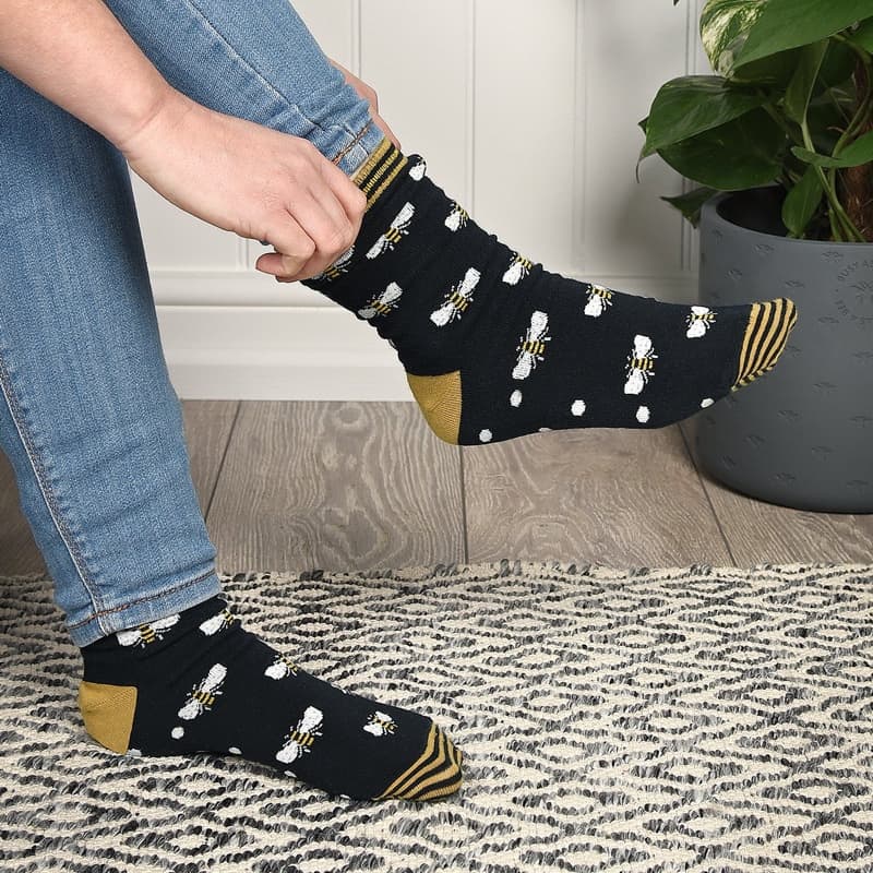Bees Ladies Socks by Sophie Allport