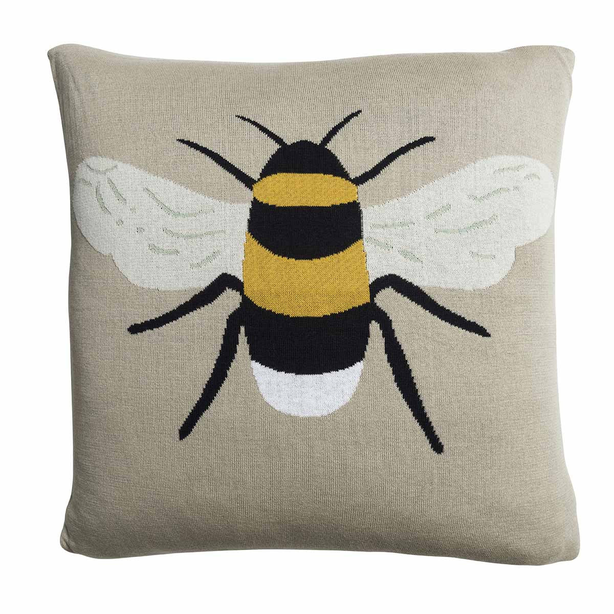 Bees Knitted Statement Cushion by Sophie Allport
