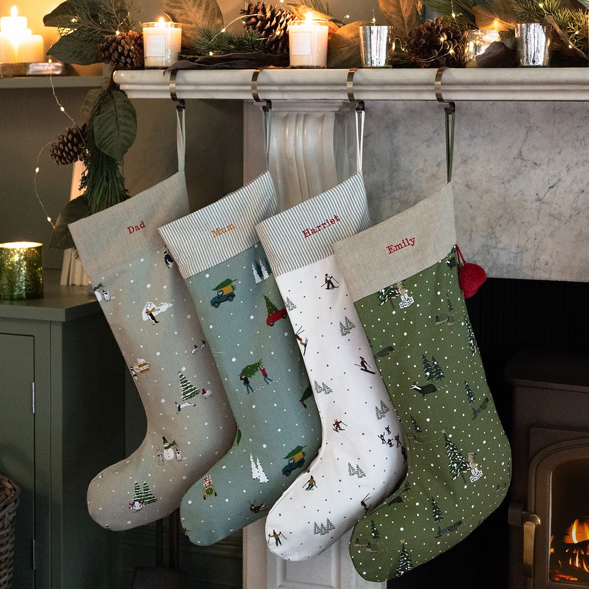 Snow Season Christmas Stocking by Sophie Allport