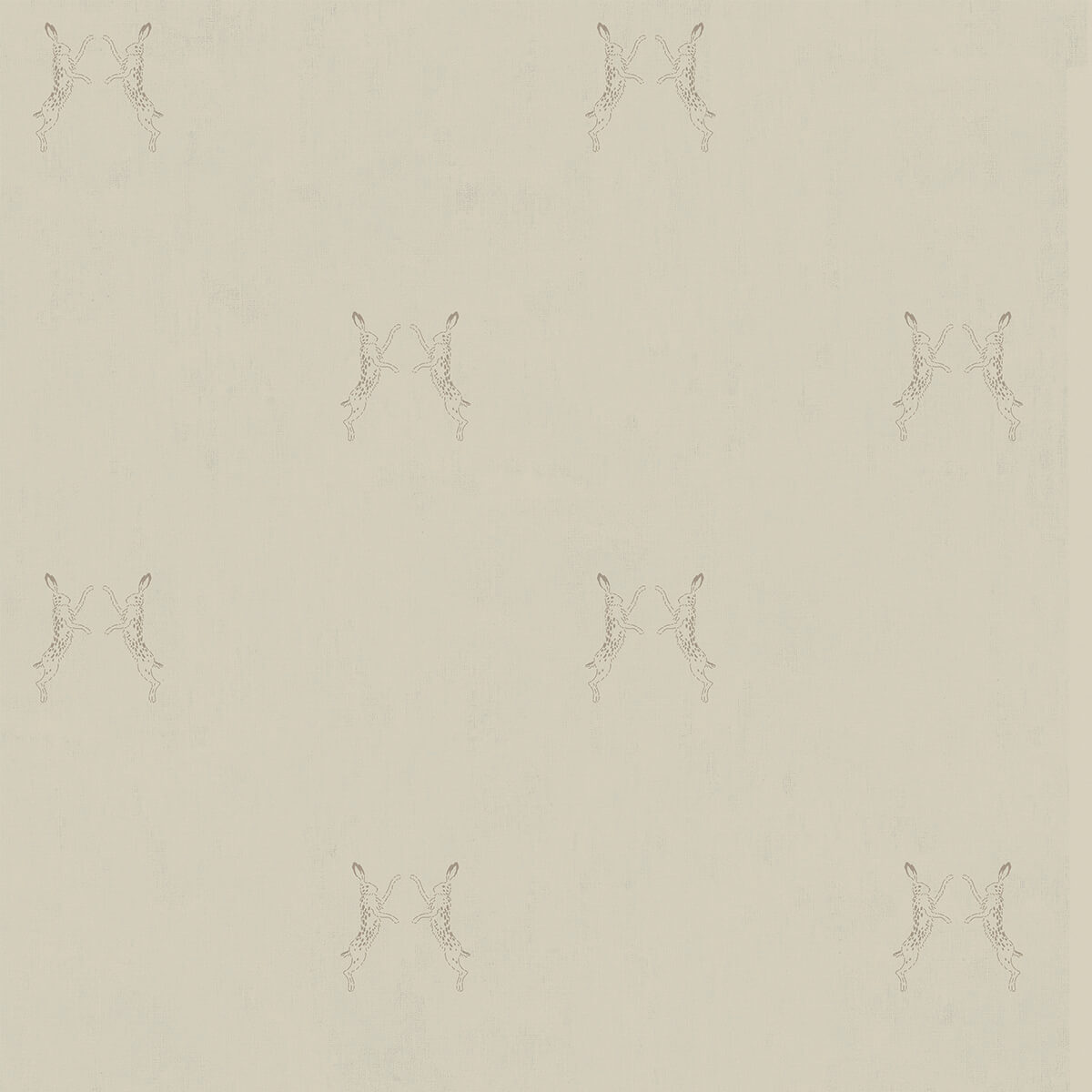 Boxing Hares Natural Curtains/Roman Blind Sample by Sophie Allport