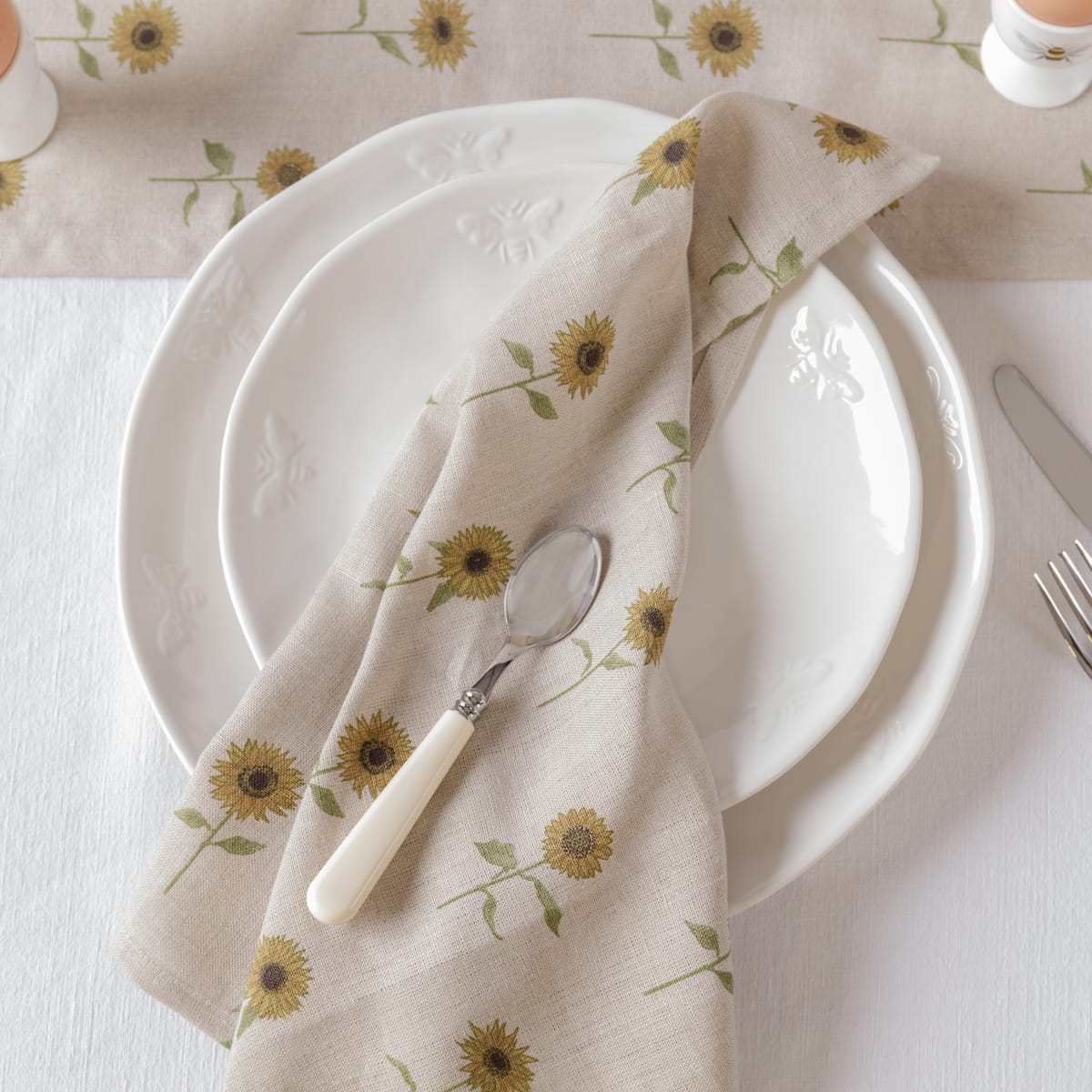 Sunflower Linen Napkins (Set of 4) by Sophie Allport