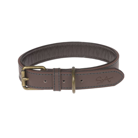 Woof Leather Dog Collar by Sophie Allport